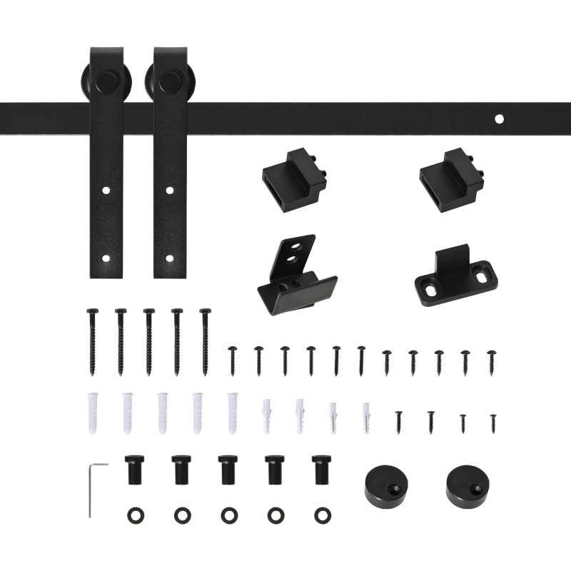 Kit Completo P/Porta Correr 2Mts. Preto - Carlos Alberto Tavares ...
