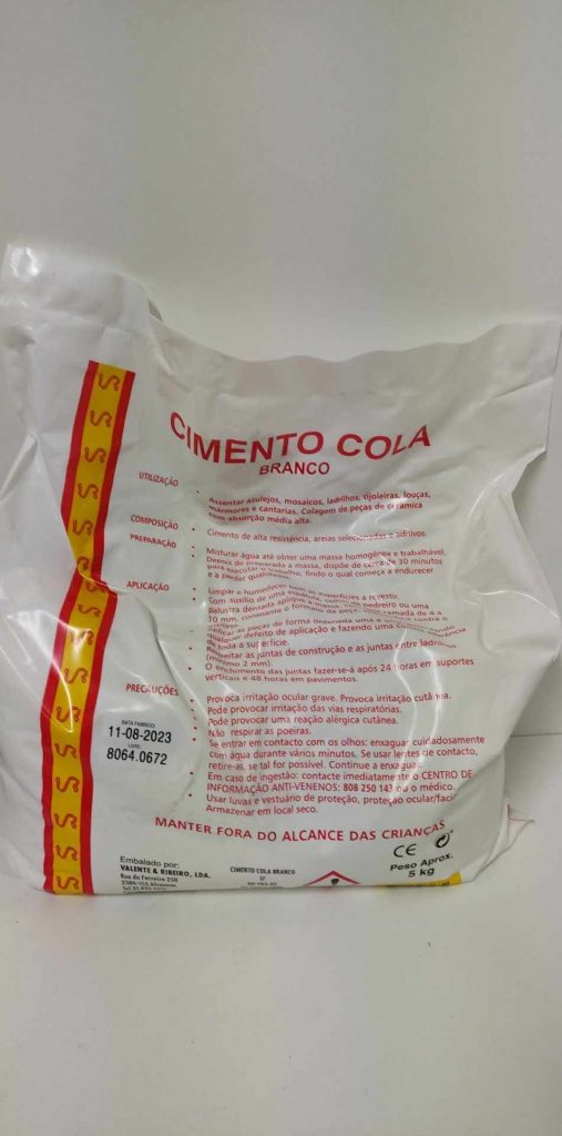Cimento Cola Branco 5Kg Carlos Alberto Tavares Sebastião e Filhos, Lda